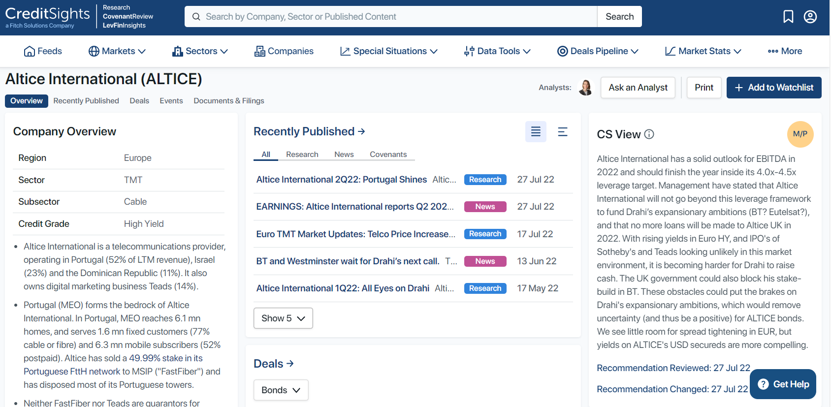 Preview the New CreditSights - CreditSights
