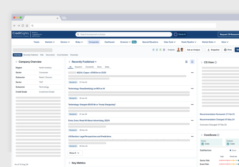 Credit Research - Unbiased Financial Research Analysts - CreditSights