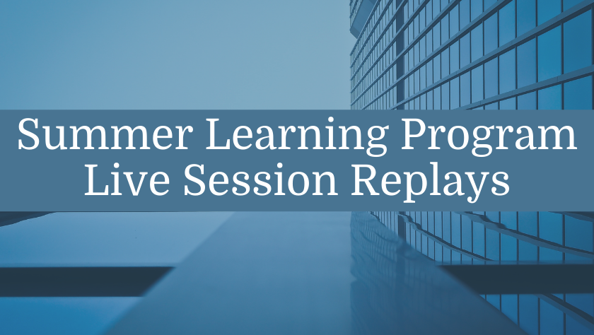 Summer Learning Program Live Session Replays - CreditSights